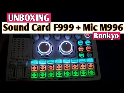 Unboxing Soundcard Bonkyo F999 & Mic condenser M996 - YouTube