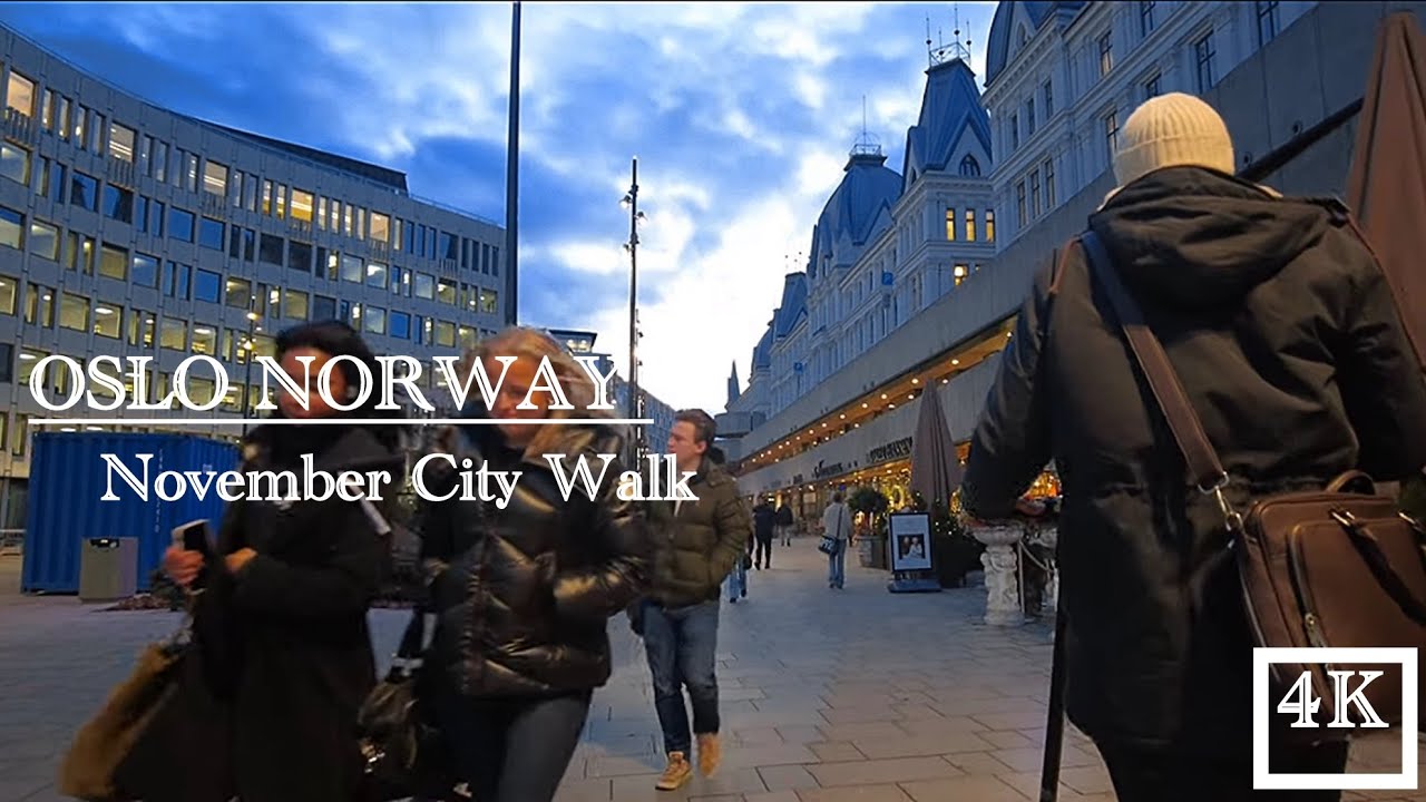 OSLO NORWAY, November City Walk 🇳🇴Virtual Walking Tour! 4K - YouTube