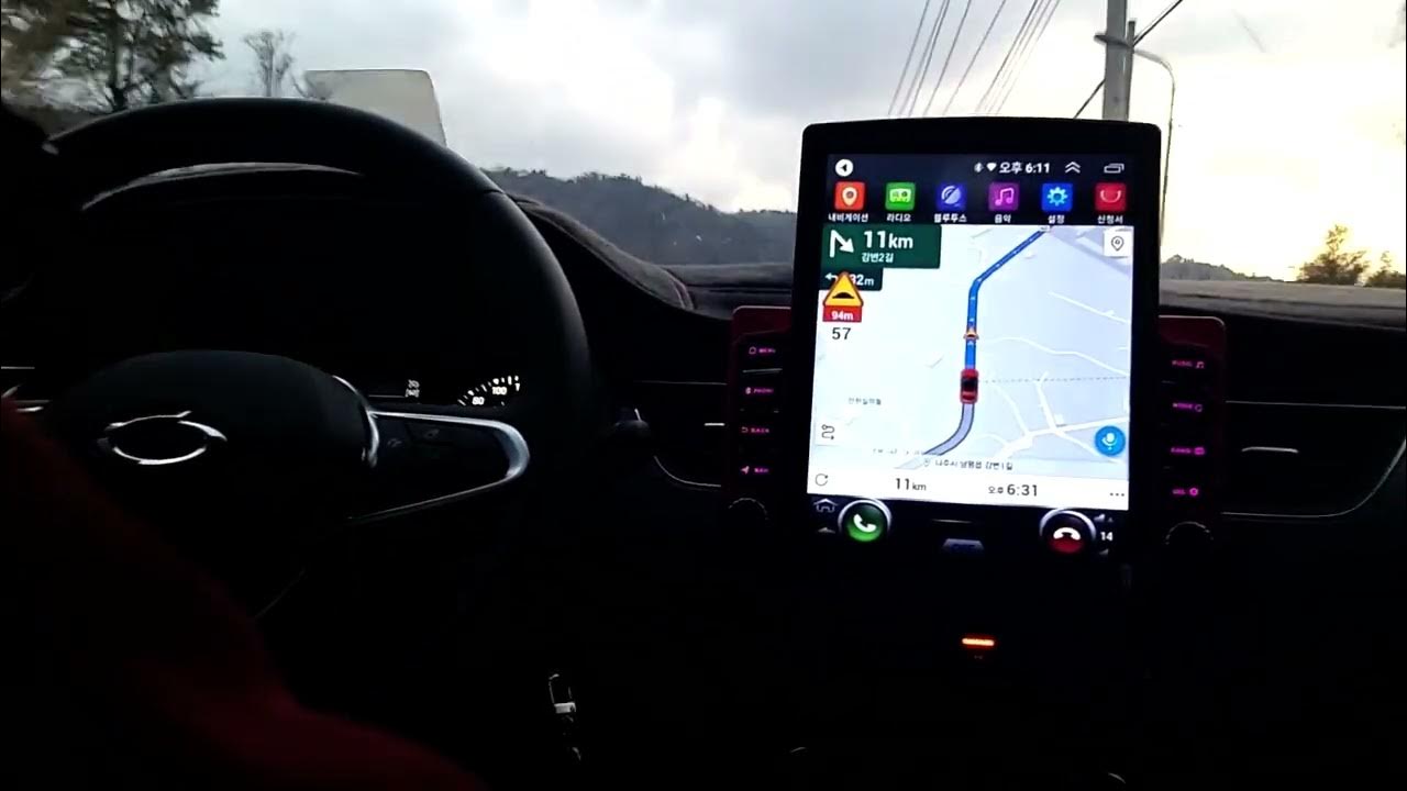 xm3 10.1인치 테슬라 스타일 안드로이드올인원 테스트 - YouTube