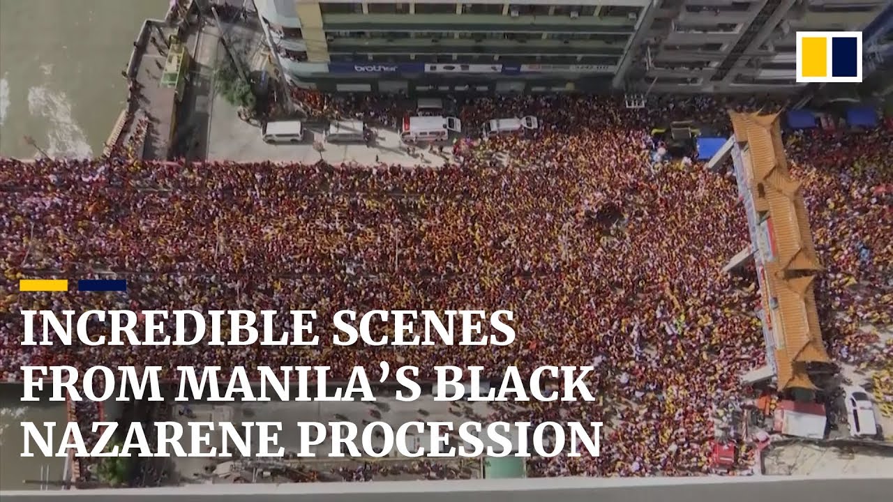 Incredible scenes from Manila's Black Nazarene procession - YouTube