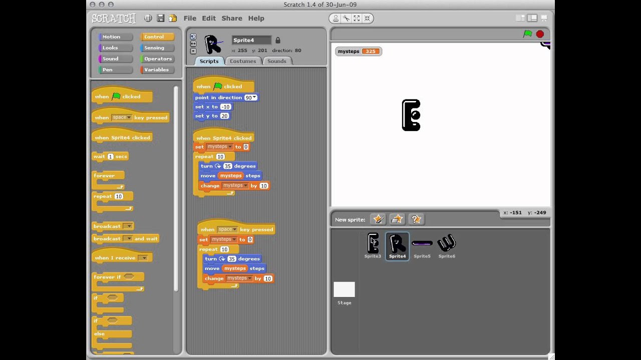 Scratch Name Animation - YouTube