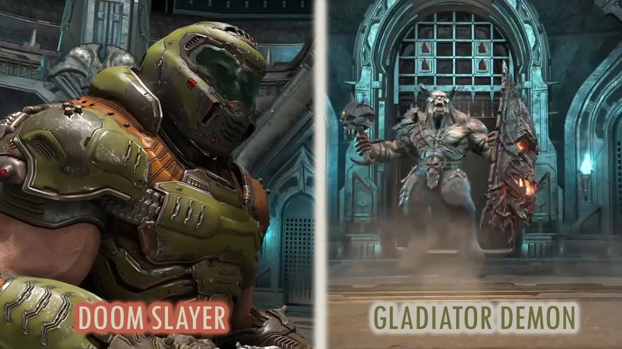 Doom Slayer VS Gladiator Demon/Doom Eternal/Ultra Violence Difficulty ...