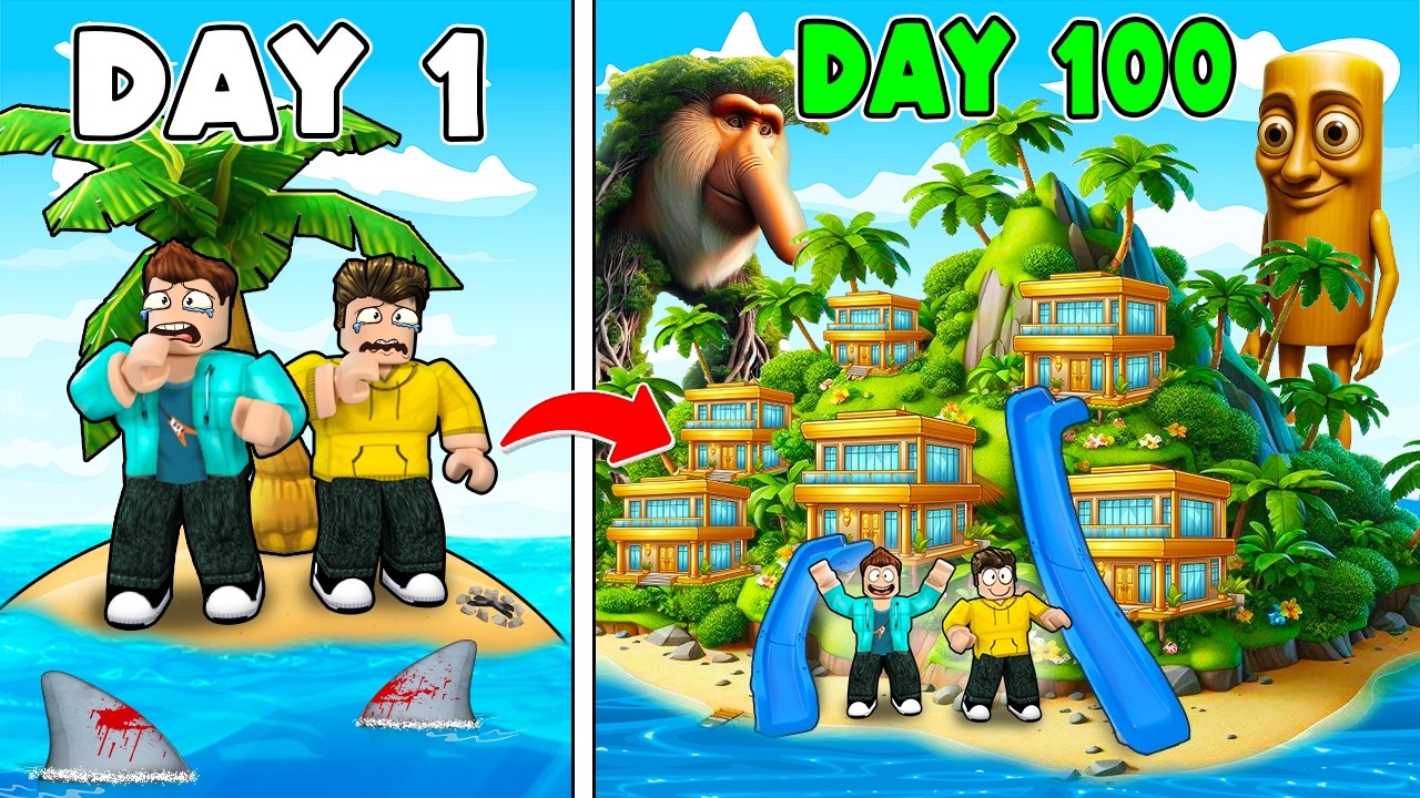 SURVIVING 100 DAYS IN BUILD AN ISLAND SIMULATOR IN ROBLOX !! - YouTube
