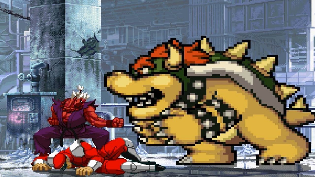 Shin Akuma vs Bowser Mugen Sprite Battle - YouTube
