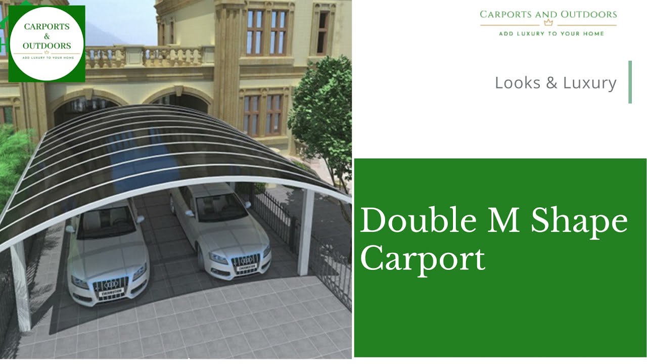M Shape Double Carport DIY Kits ready to install - YouTube