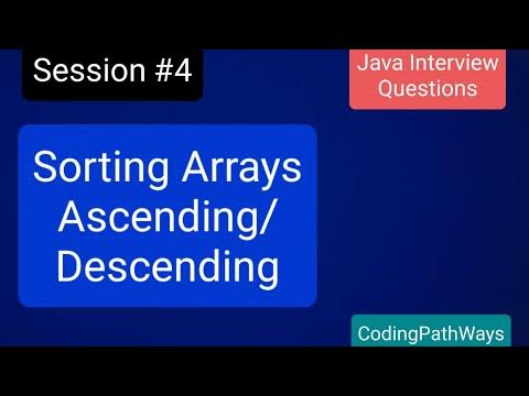 Java Interview questions for SDET: #4 Sorting Arrays In Java | Practical Demonstration. - YouTube