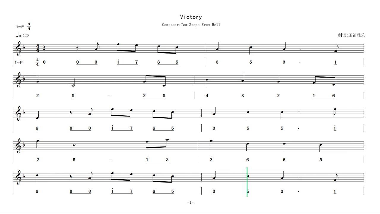 Victory -Two Steps From Hell Notation Video for Dizi flute @Dan Tang ...