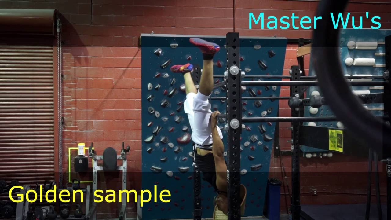 Master Wu's Straddle Back Lever Golden Sample - YouTube