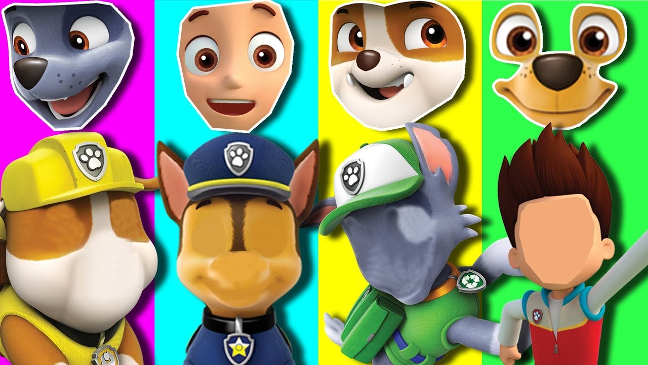 Wrong Face Paw Patrol Ryder Rubble Chase Rocky Finger Family Song And ...