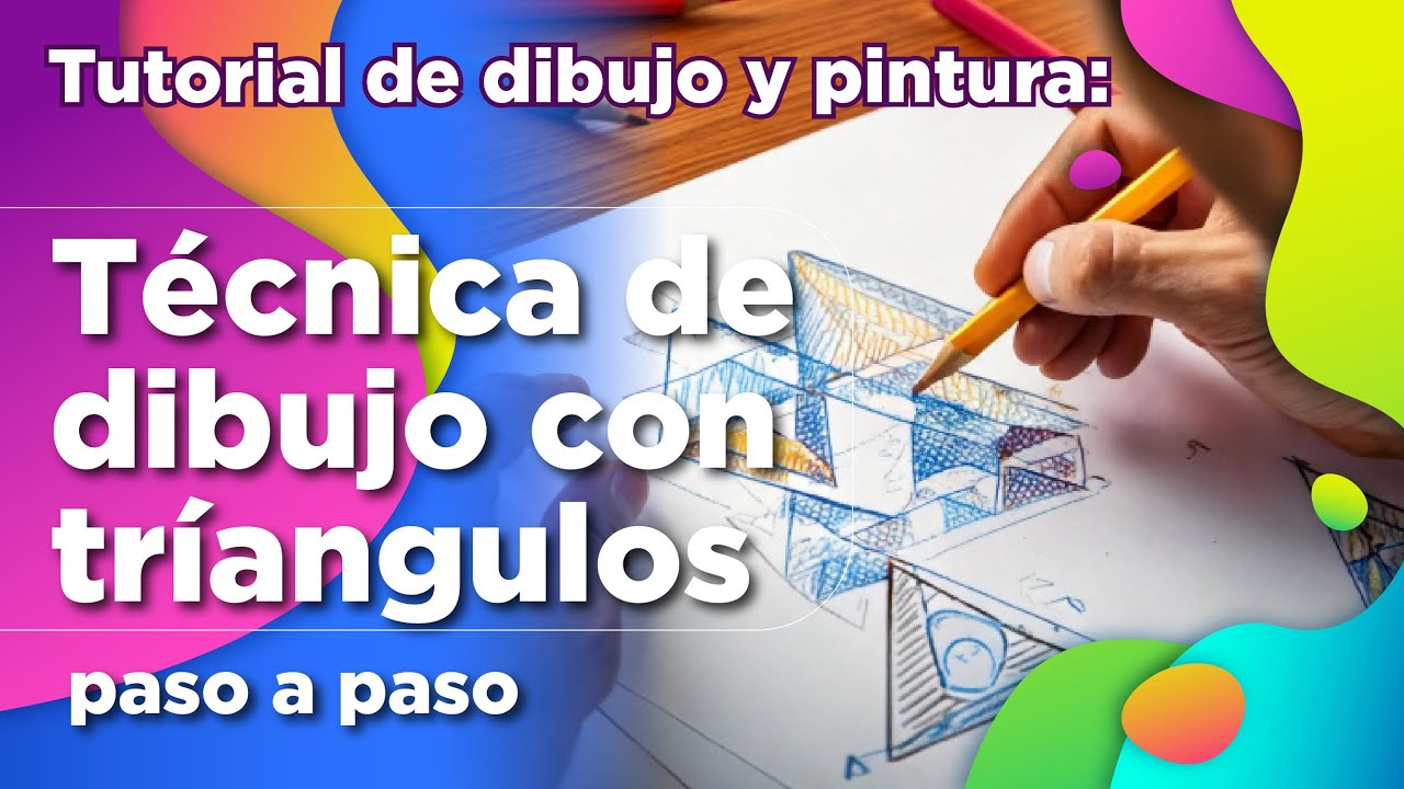 Aprende la Técnica de dibujo con triángulos y lápices de colores ...