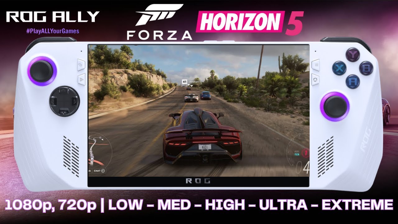 Forza Horizon 5 ASUS ROG Ally Gameplay | 1080p, 720p - All Settings ...