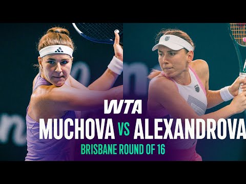 Karolina Muchova vs. Ekaterina Alexandrova | 2026 Brisbane Round of 16 | WTA Match Highlights