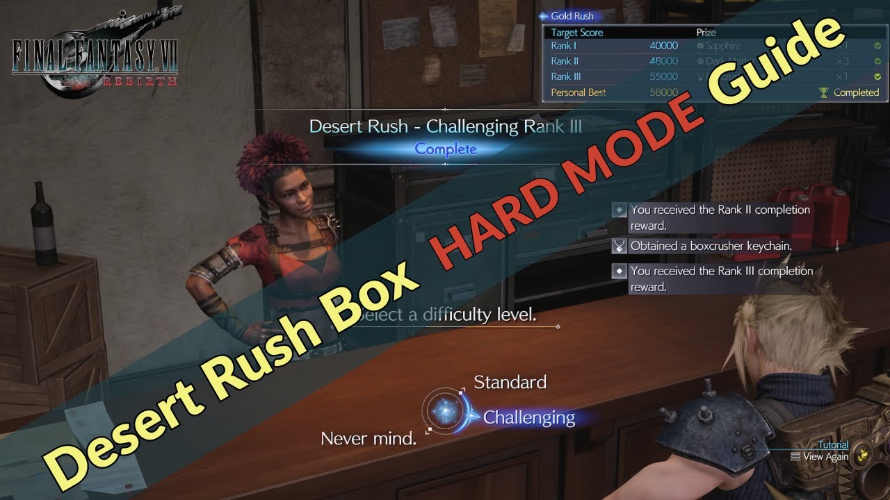 Desert Rush Mini-Game Challenging Difficulty - Fullly Narrated Guide ...