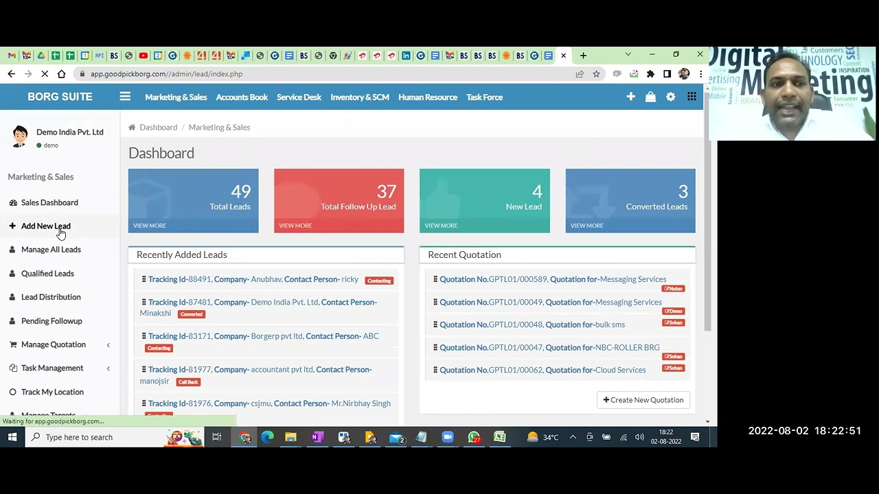 BORG ERP Demo Session for all modules in brief. Just have Idea, How ...