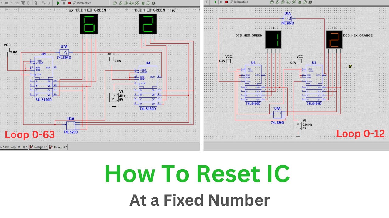 0 - Any Fixed Number Counting in HEX Display. Ni Multisim. For ...