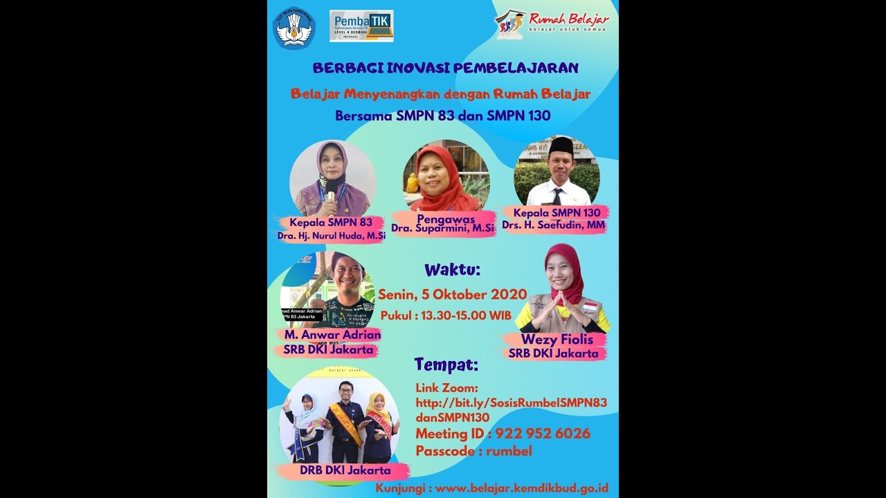SOSIALISASI RUMAH BELAJAR DI SMPN 83 DAN SMPN 130 - YouTube