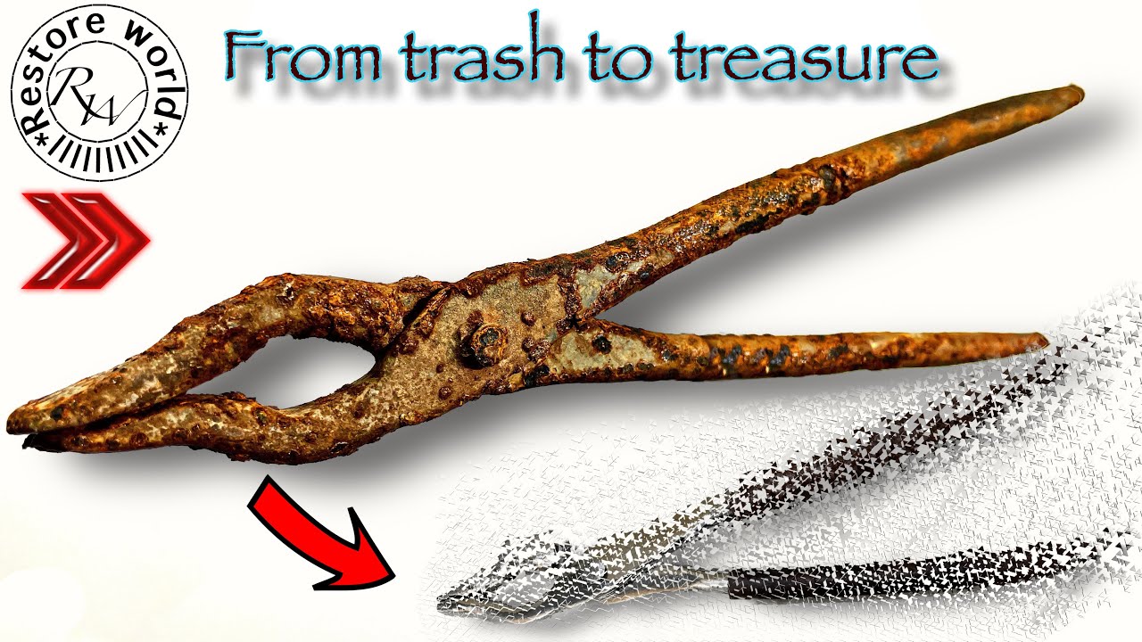 Badly rusted tong restoration | rusty tong repair. - YouTube