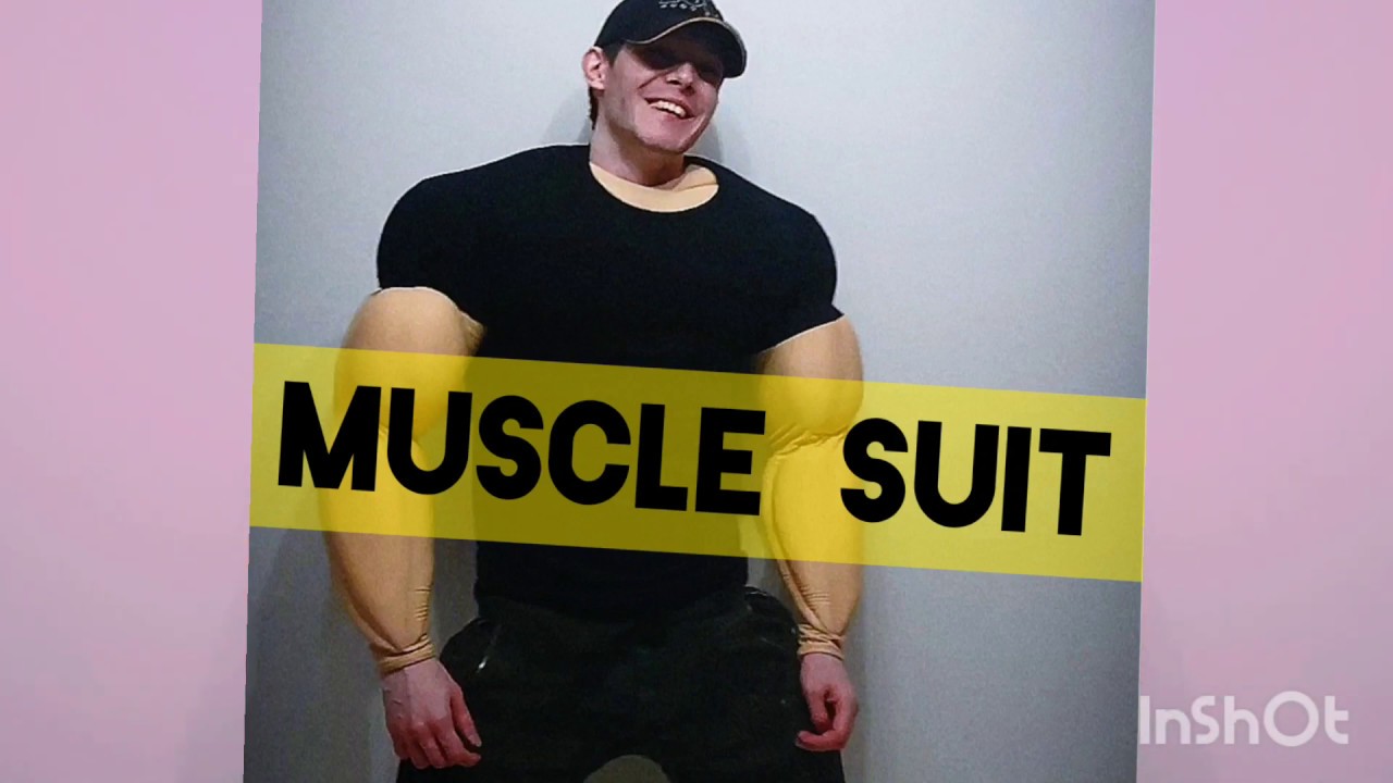 Musclesuit for cosplay events / muscle prank costume - YouTube