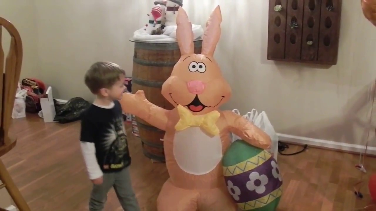 Ryan's Easter Bunny Inflatable - YouTube