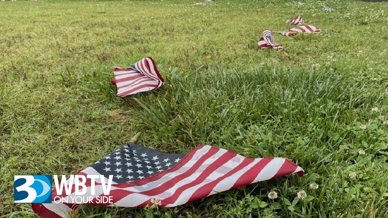 Dozens Of American Flags Vandalized At Veterans Flag Concourse In ...
