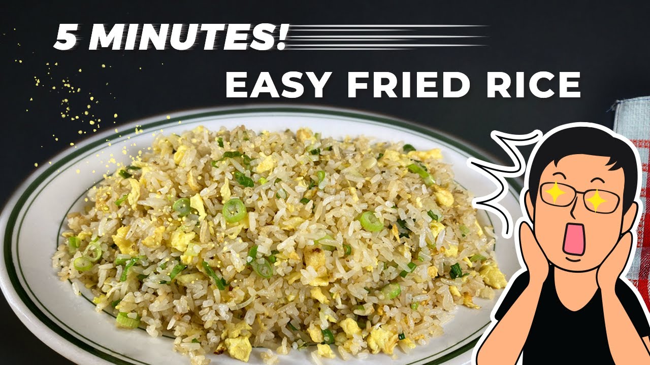 5 Minute Easy Egg Fried Rice Recipe Anyone Can Cook | Simple And ...