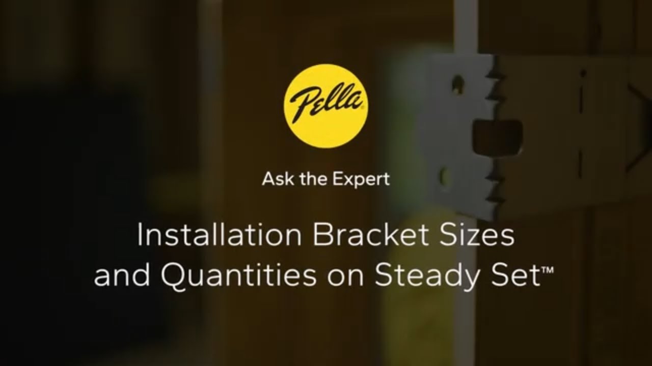 Ask the Expert: Installation Bracket Sizes & Quantities on Steady Set ...