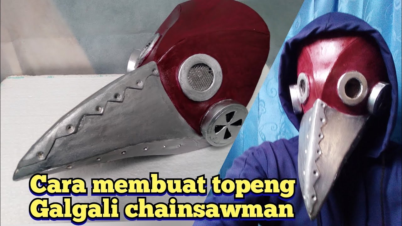 Cara membuat topeng galgali chainsawman | banjar cosplay - YouTube