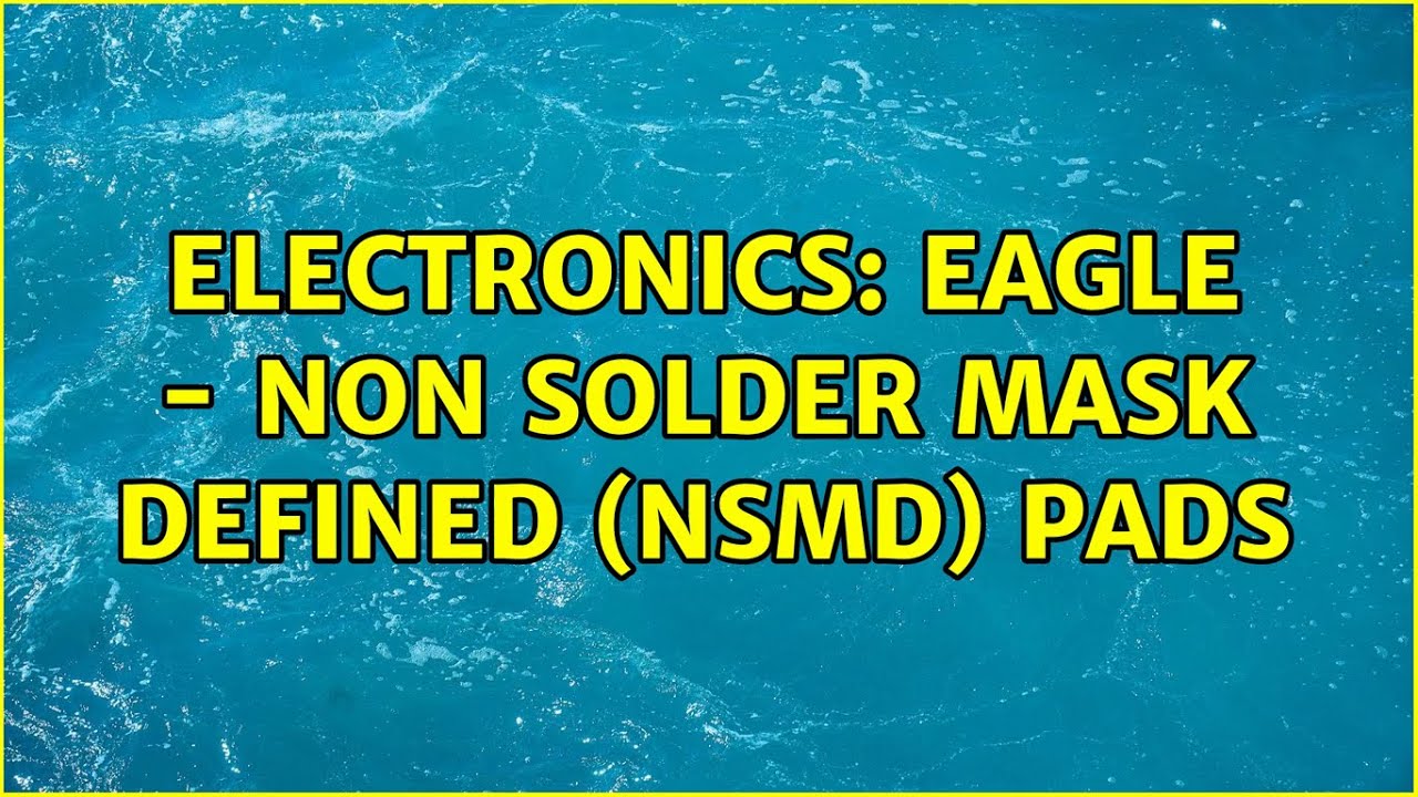 Electronics: Eagle - non solder mask defined (NSMD) pads (2 Solutions ...