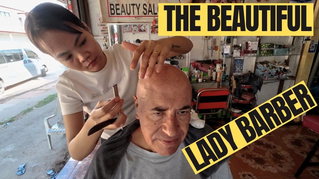 The Beautiful Lady Barber - YouTube