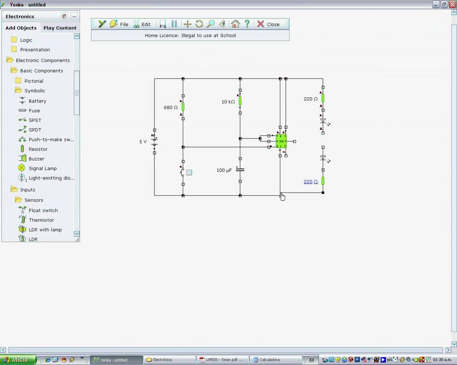 LM555 Monoestable - YouTube