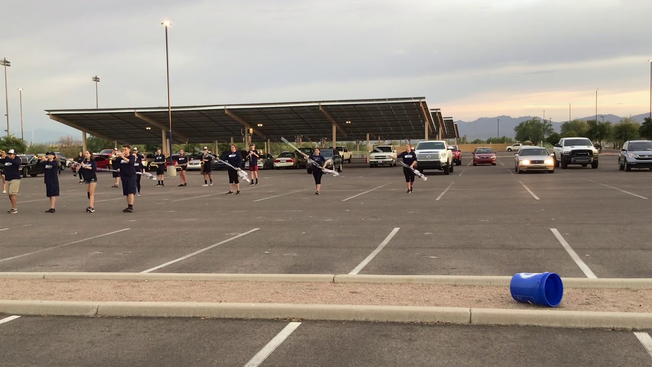 1st Color Guard Performance at Band Camp - YouTube