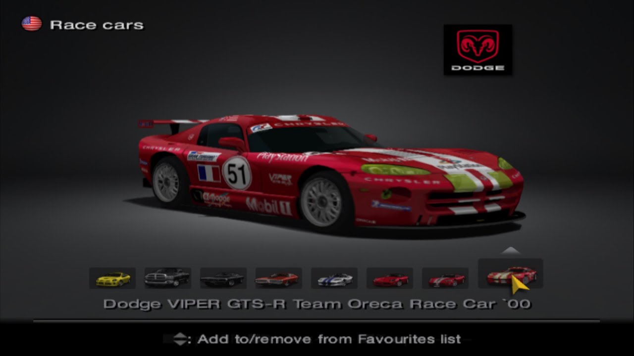 Gran Turismo 4 - Dodge Viper GTS-R Team Oreca Race Car HD PCSX2 ...