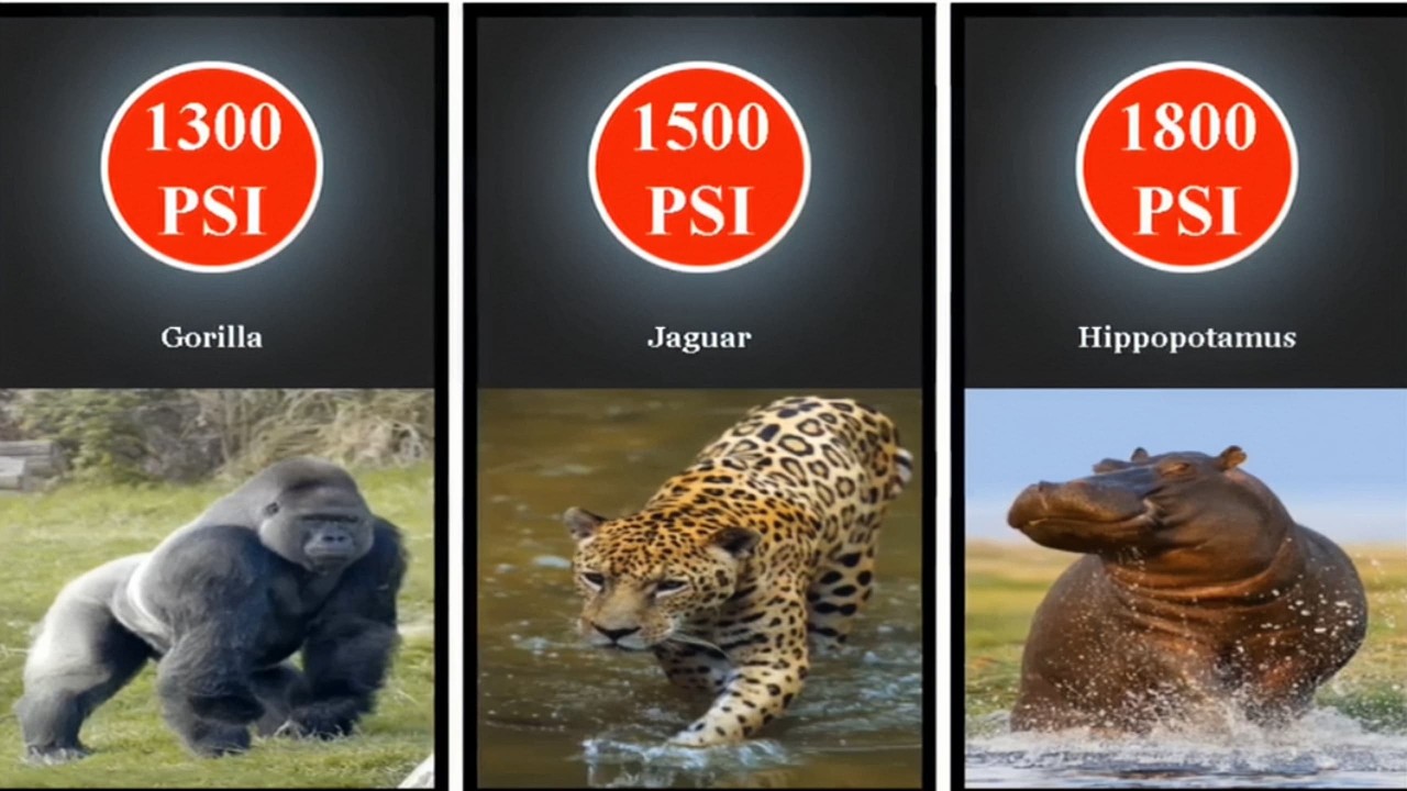 40 Most Powerful Animal Bites | Bite Force Comparison in the Animal ...