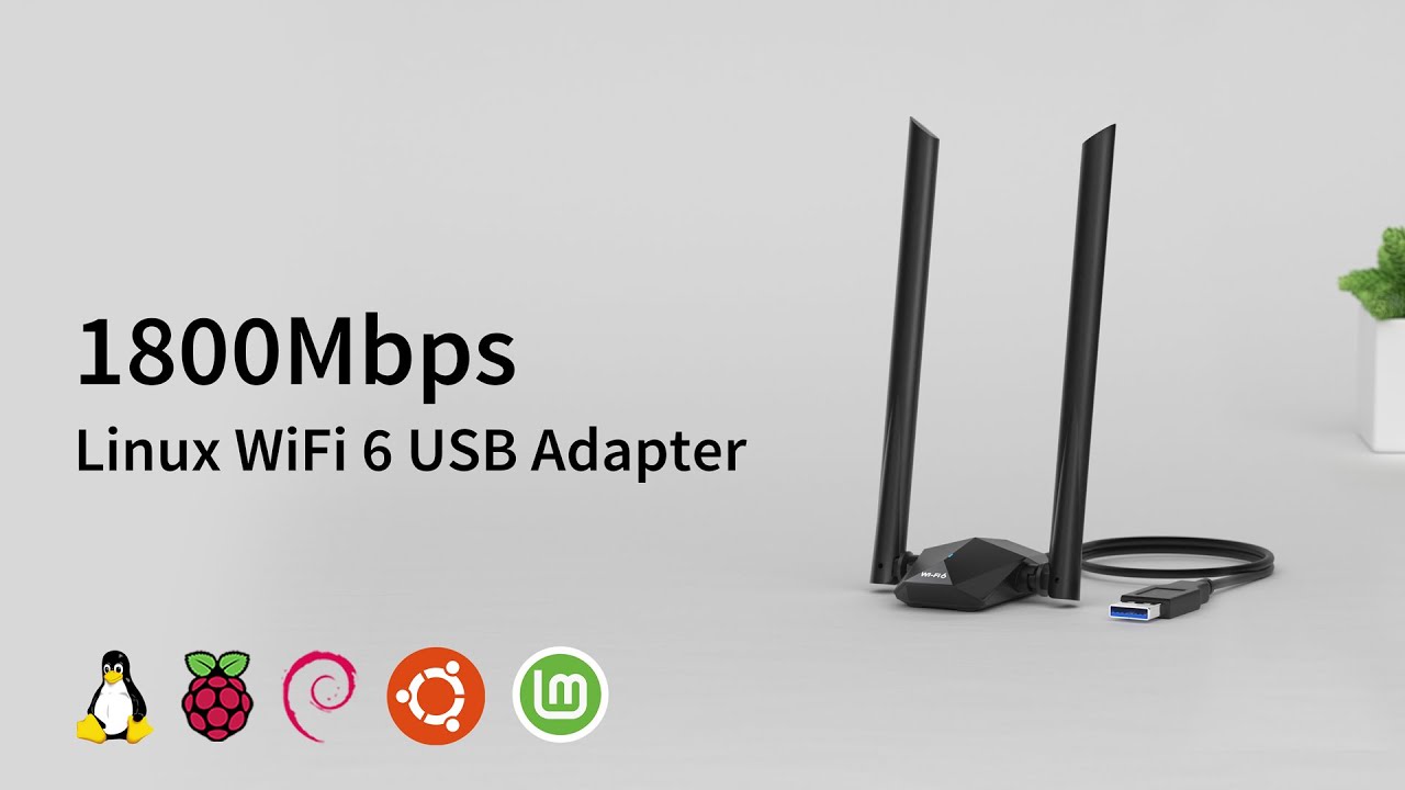 BrosTrend 1800Mbps Linux Compatible WiFi 6 USB Adapter, Long Range ...