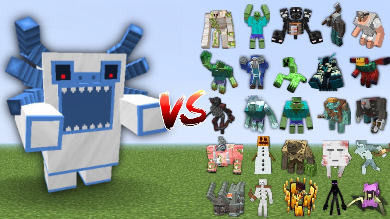 Alpha Yeti vs All Mutant Mobs in Minecraft Mob Battle - YouTube