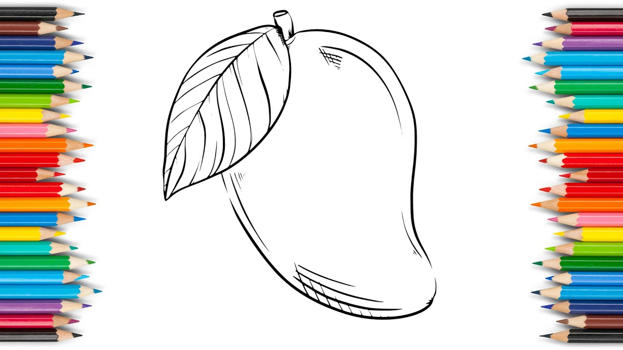 Mango drawing | mango drawing easy | mango drawing colour | easy mango ...