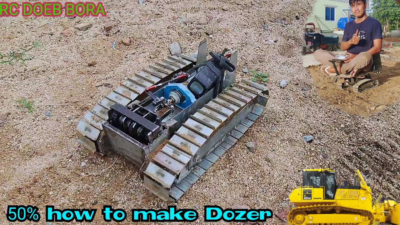 how to make DOZER Komatsu RC D65EX 1/12 Full Video 50% - YouTube