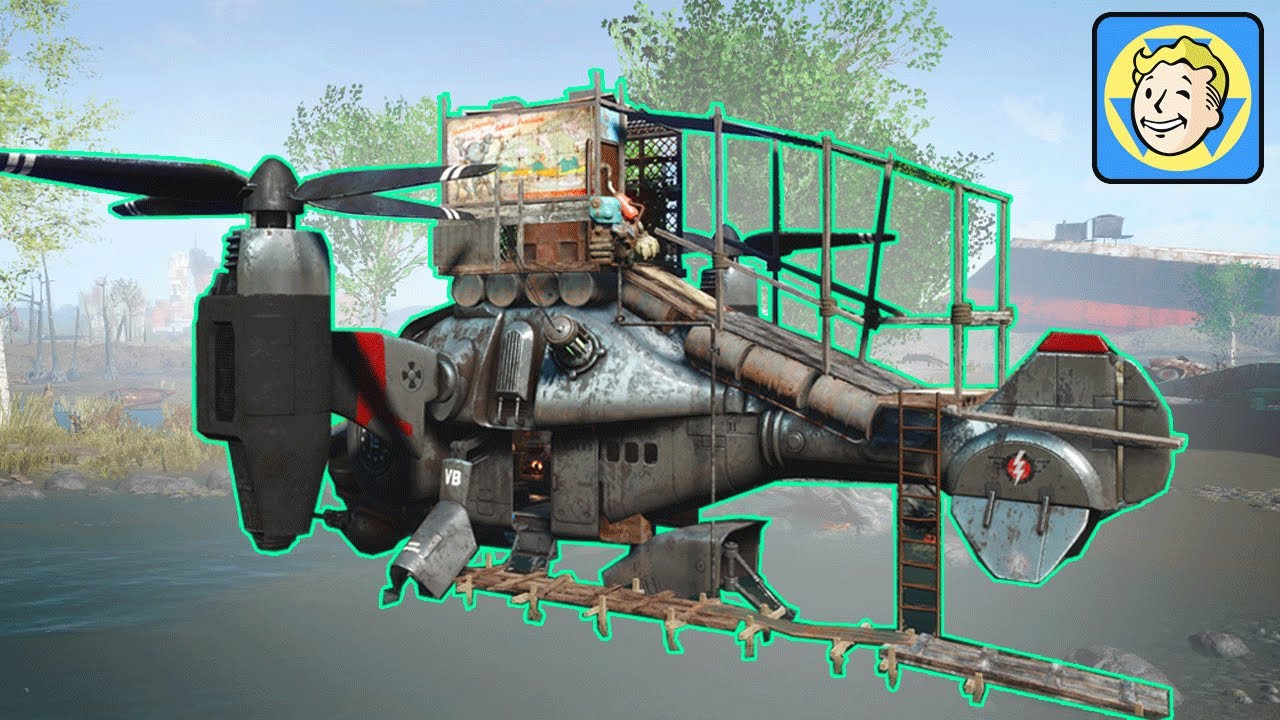 Fallout 4: Living Inside an Enclave Vertibird - Full Build (Relaxed ...