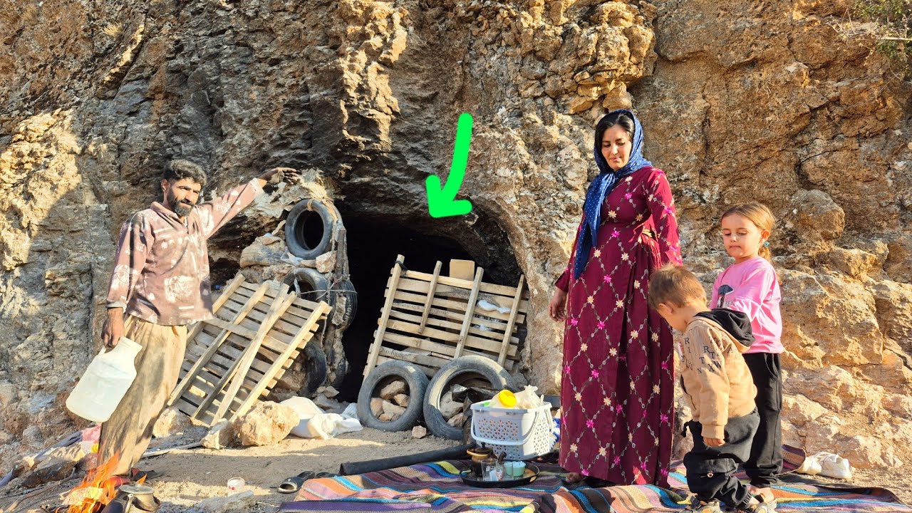 A gift from a homeless man to a homeless village mother: a cave shelter ...