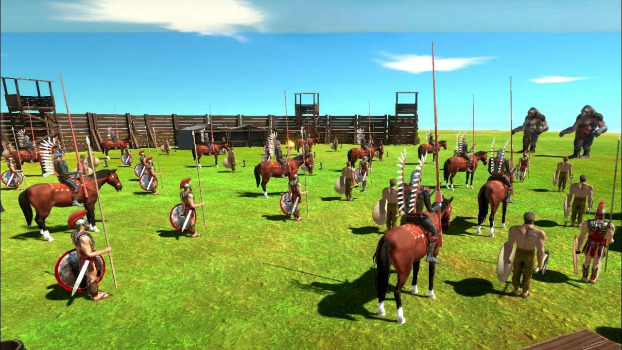 2 GORO THE GIANT vs. ANCIENT HUMANS - Animal Revolt Battle Simulator - YouTube