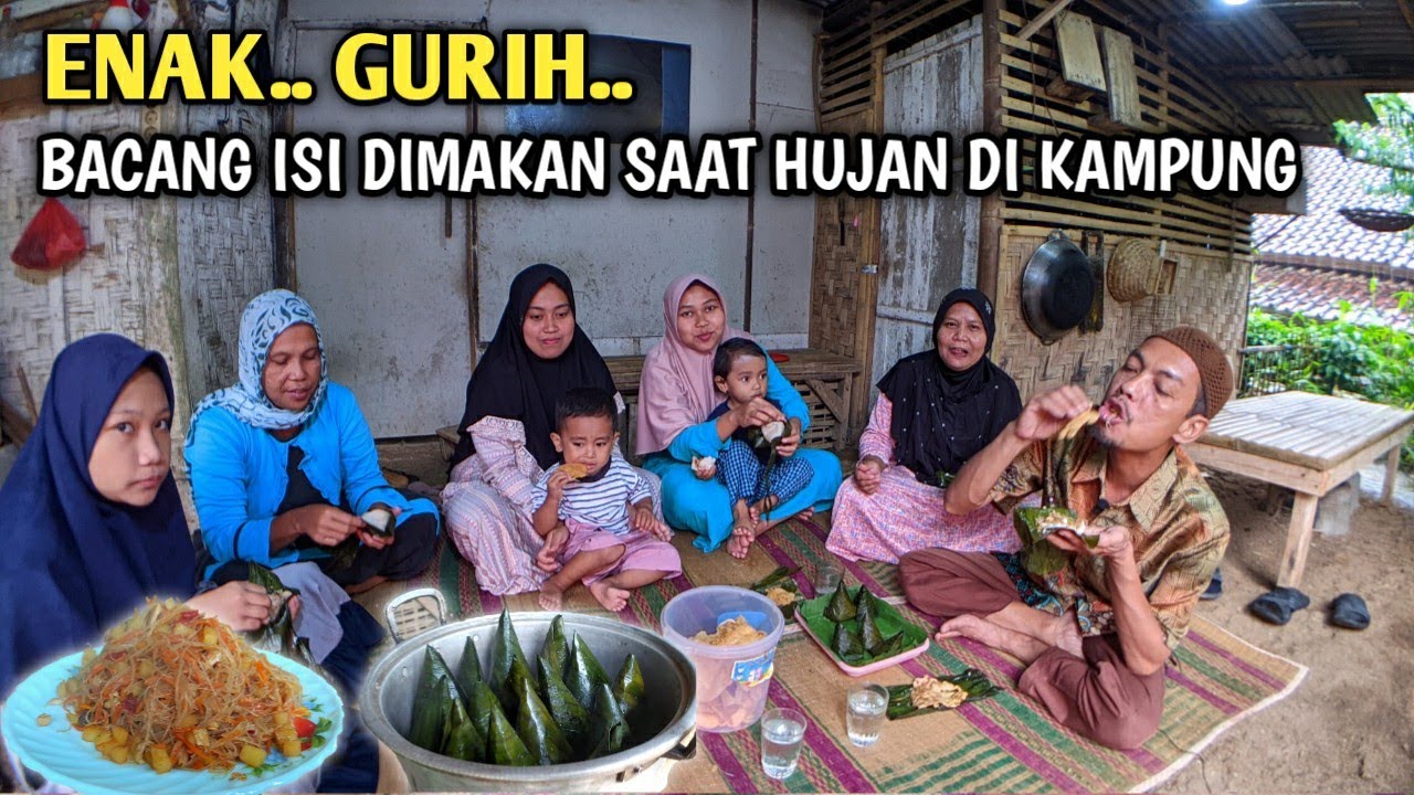 Yummy.. BACANG ISI AYAM, ATI AMPELA, Wortel, Kentang, Bihun, Sambel ...