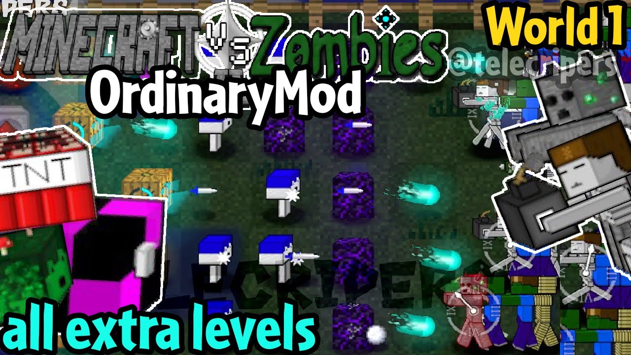 MVZ2:TheOrdinary Mod R1.2 - All extra levels of chapter 1 - Gameplay ...