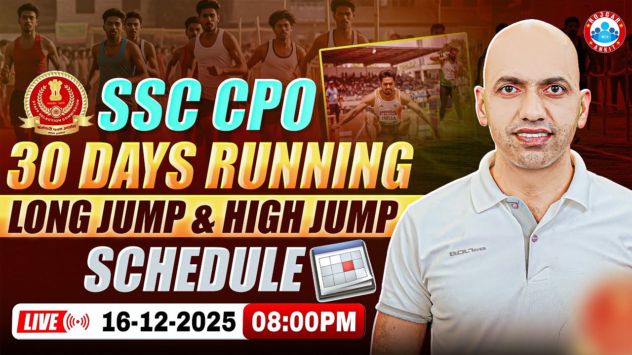 SSC CPO Physical | 30 Days Running, Long Jump & High Jump Schedule | By ...