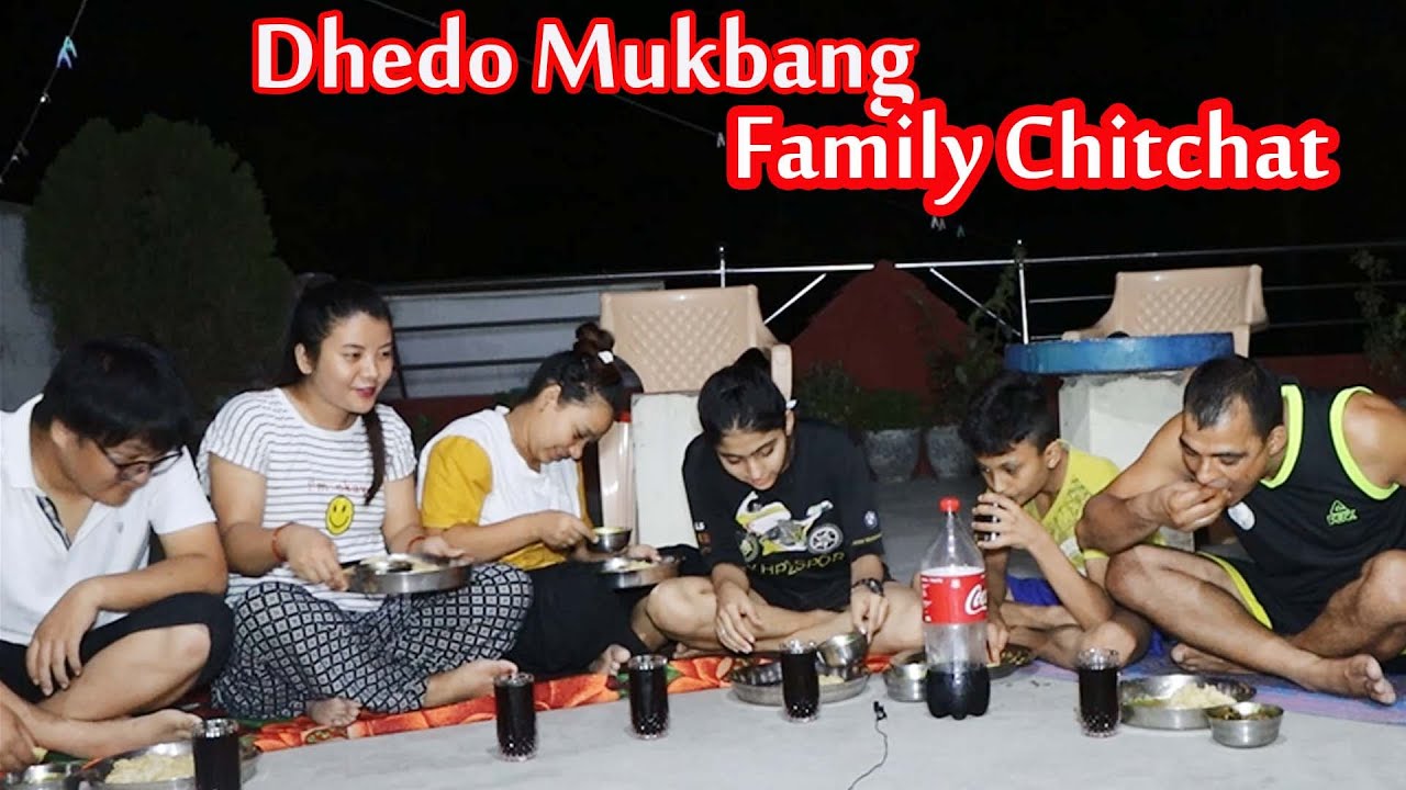 Dhedo with haash ko masu || Mukbang video || Nepali food Dhedo ...