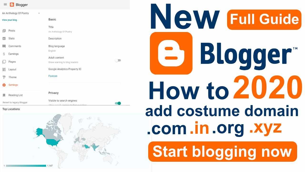 How to setup blogger in 2020 new blogger update || How to add custom ...