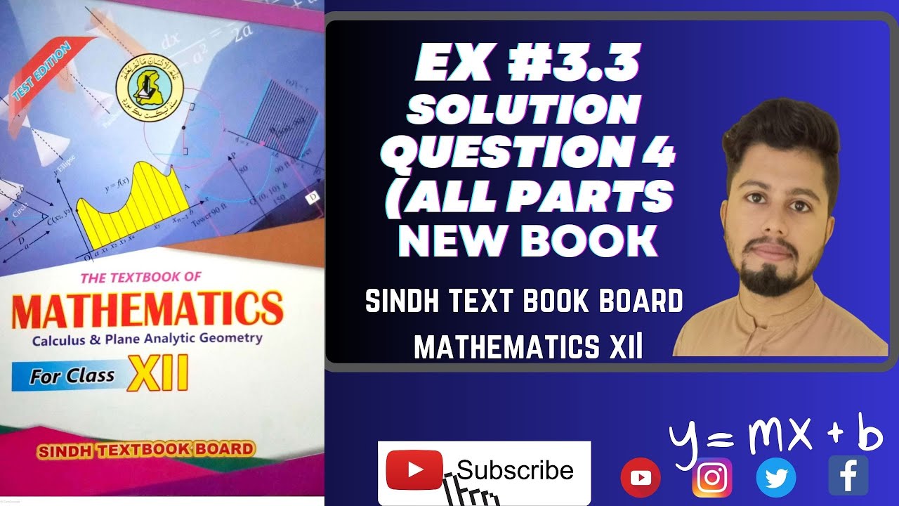 Exercise 3.3 Q4 | class 12 maths| Sindh Board| New Book - YouTube