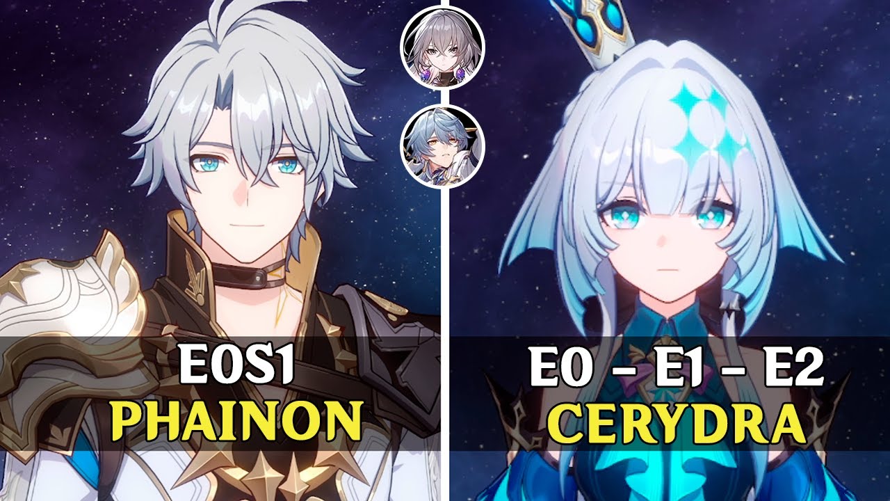 V3 IS HERE! Cerydra E0 vs E1 vs E2 x Phainon E0S1 with Sunday E0S1 ...