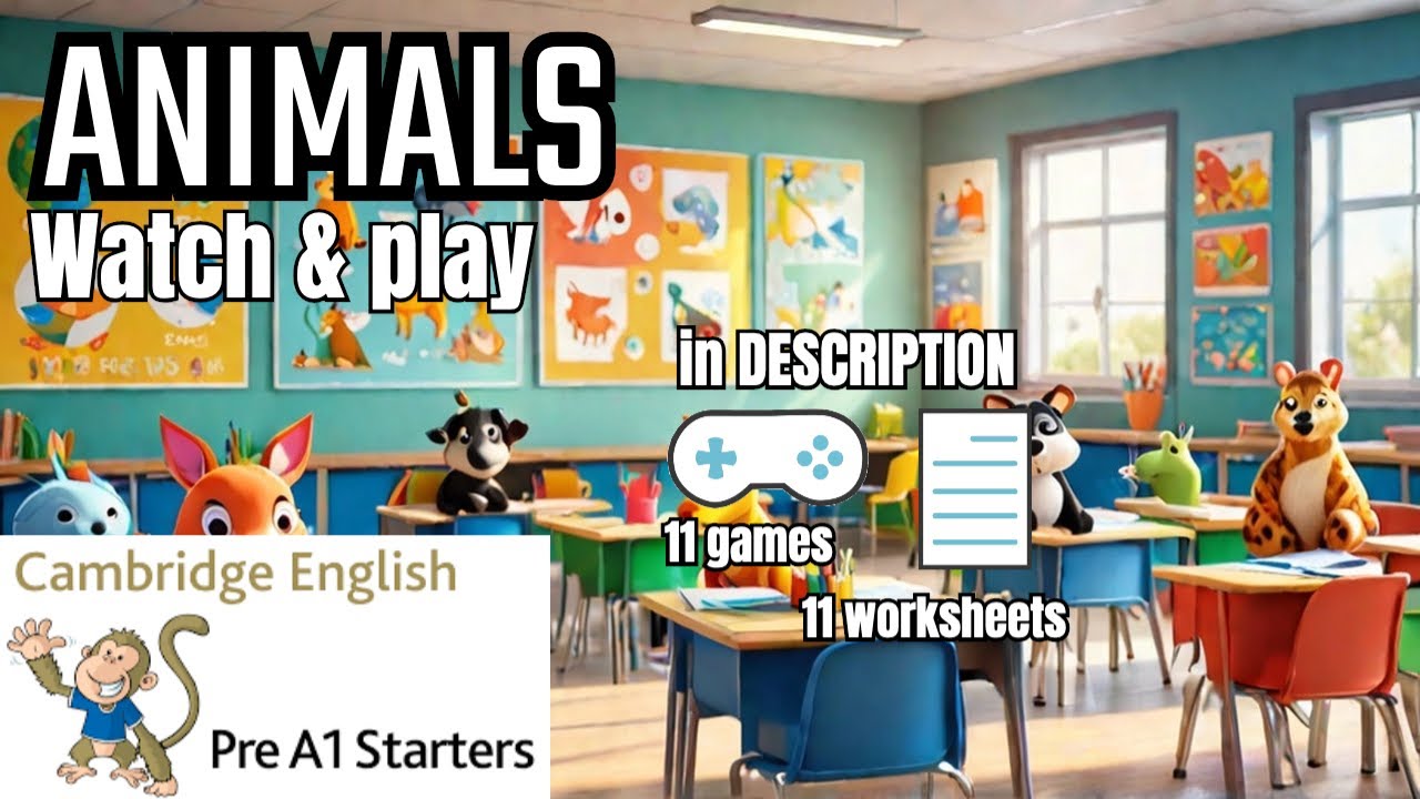 MASTER English Descriptions and ANIMALS Vocabulary for Cambridge Pre A1 ...