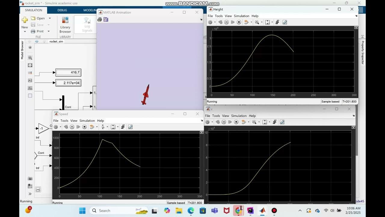 MATLAB Simulink Rocket Trajectory and Landing Simulation - YouTube