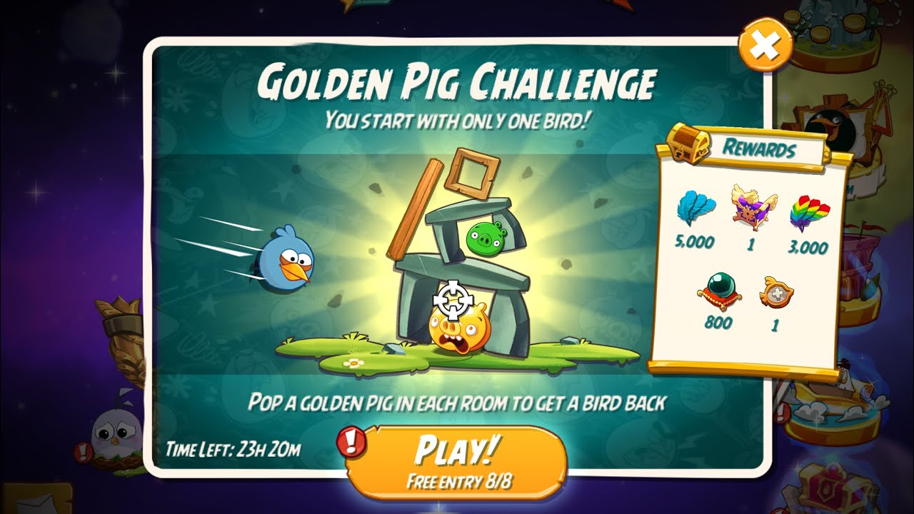 Golden Pig Challenge with Blues - Angry Birds 2 - YouTube